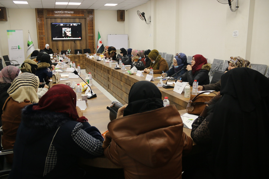 هيئة المرأة السورية بالشراكة مع وحدة دعم الاستقرار تعقد جلسة حوارية حول